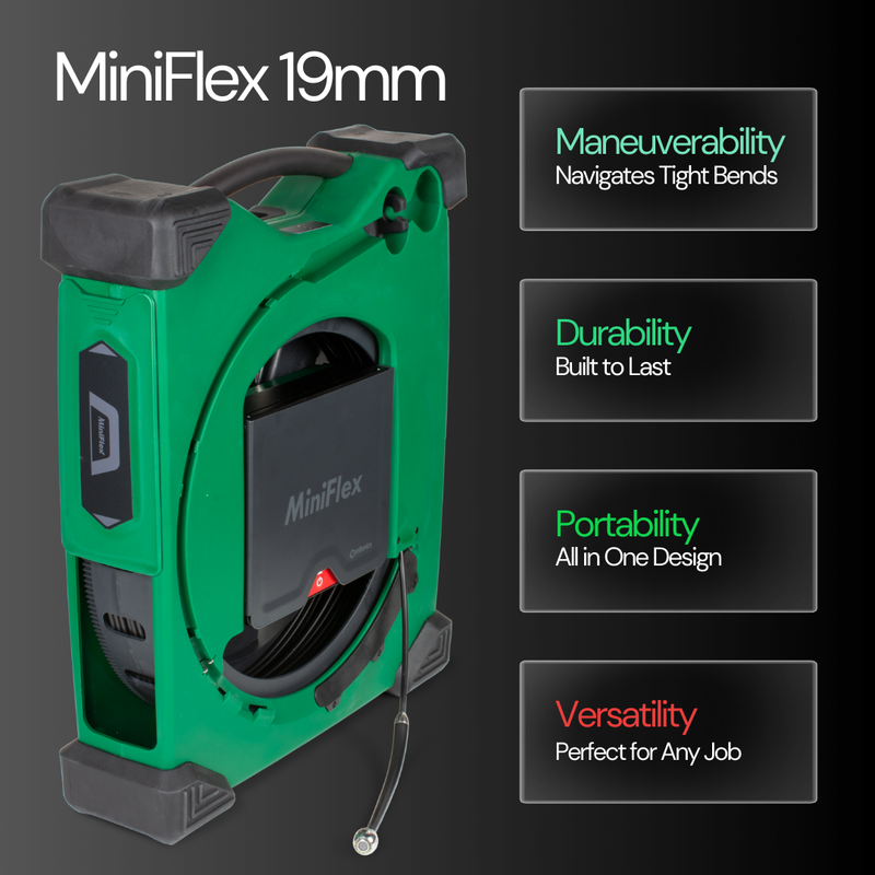 Plumbing Inspection Camera MiniFlex for Extremely Tight Traps and Bends