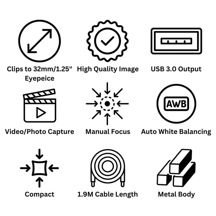 USB Camera for Borescope and Fiberscope ImagePRO-USB 3.0